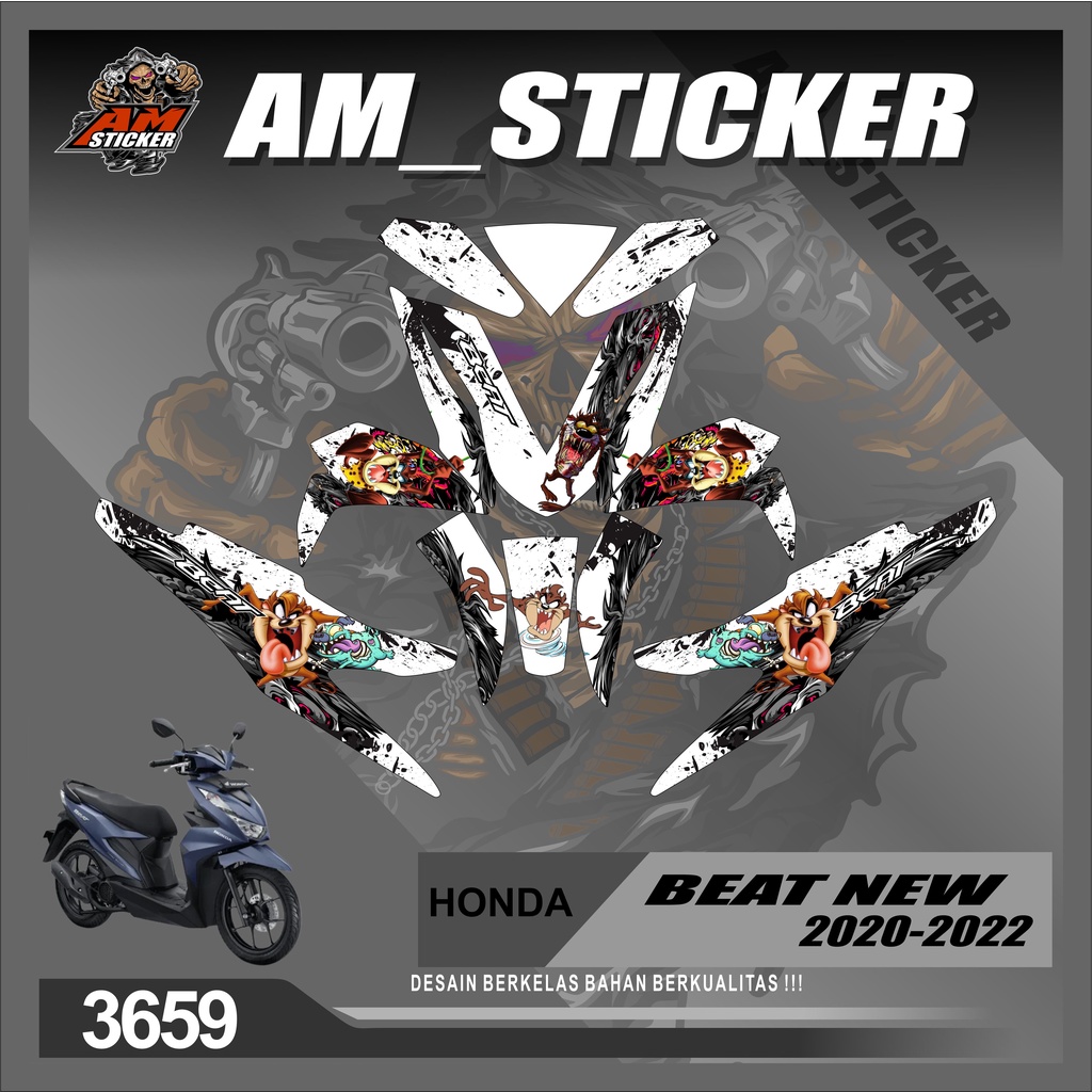 Jual Decal Beat New tahun 2020-2022 full bodi desain racing zombi ...