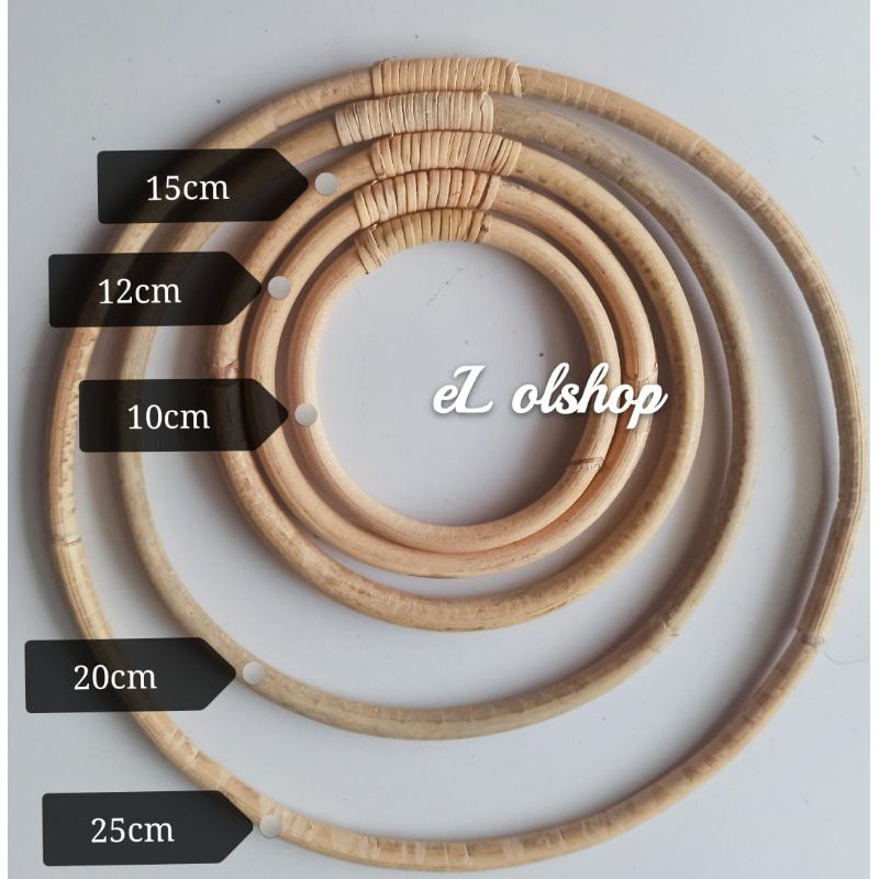 Jual paket isi 5 gelang rotan ring rotan holahop hulahop macrame ...