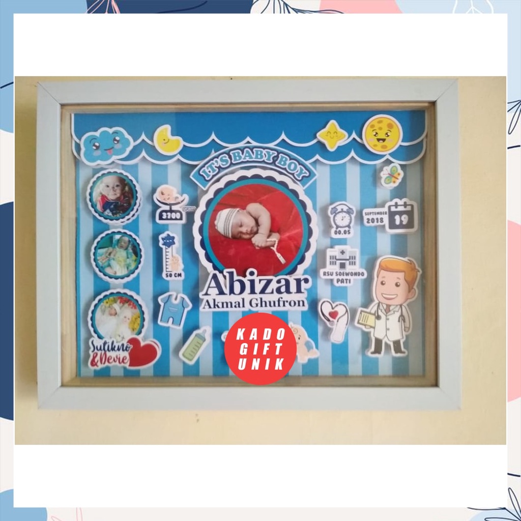 Jual 25X25CM JAM LAMPU TUMBLR LED SCRAP BOX BINGKAI FRAME FOTO POPUP 3D ...