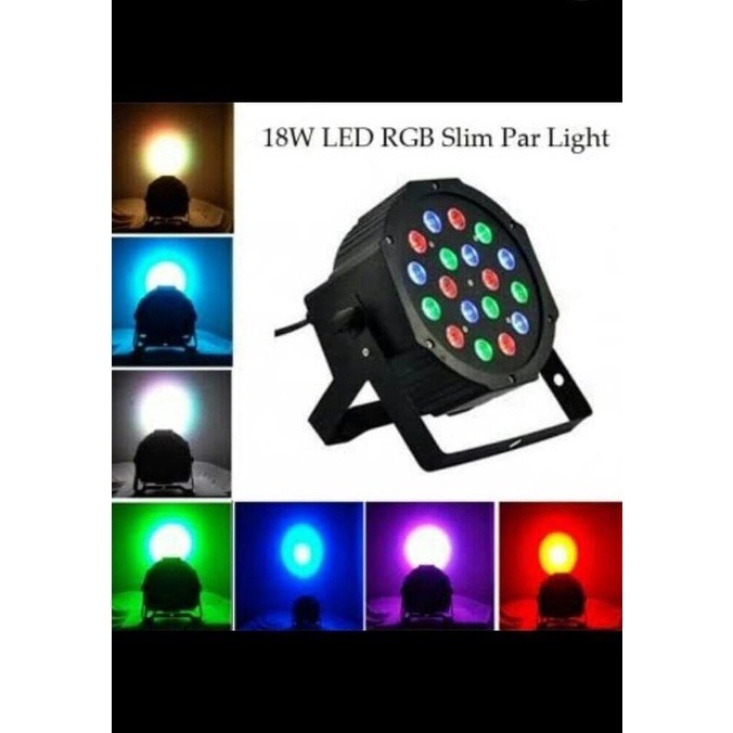 Jual Lampu Sorot Panggung LED Par 18 RGB Cahaya Disco warna warni 18 w ...