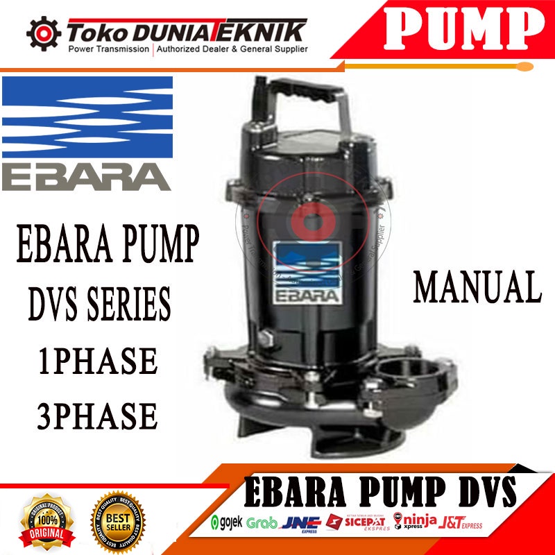 Jual EBARA PUMP 65 DVS 5.75 (MANUAL) 3PHASE SUBMERSIBLE SEMI VORTEX SEWAGE | Shopee Indonesia