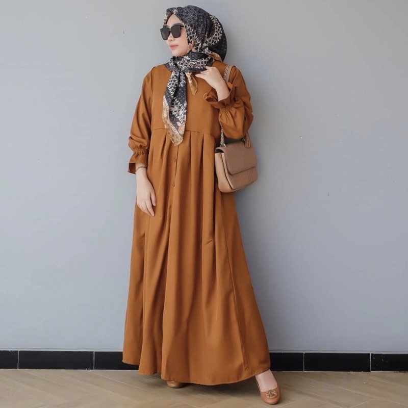Jual DYN - Basic Mesha Dress - Dress Cantik Simple | Gamis Busui ...