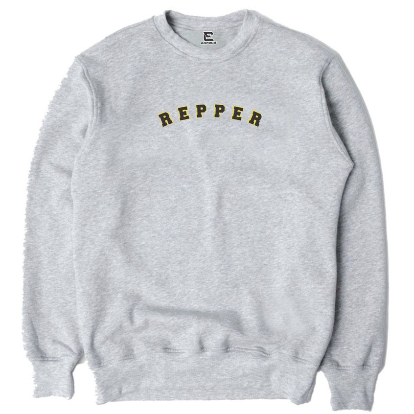 Jual Sweater Pria Distro Motif REPPER Crewneck Jumper Cowok Abu Misty ...