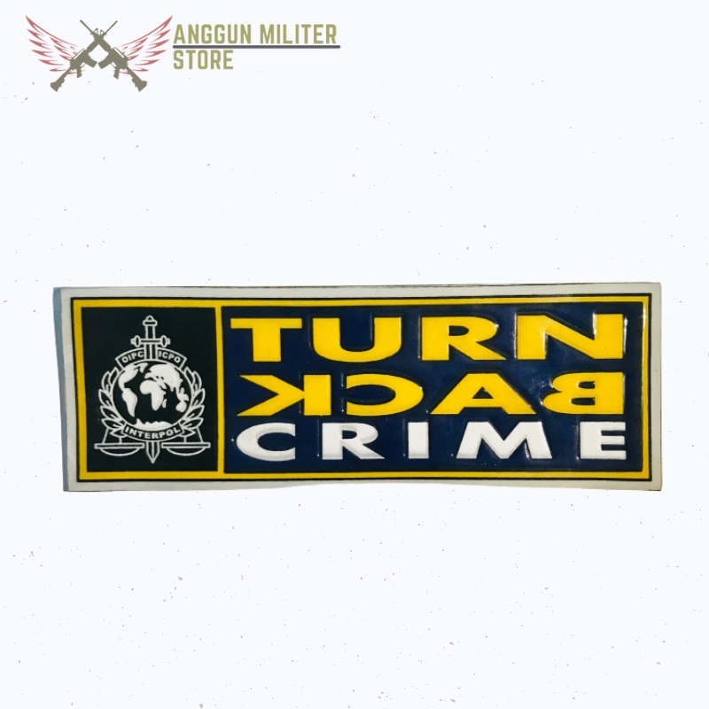 Jual Stiker Turn Back Crime / Stiker Plat embos Turn Back Crime ...