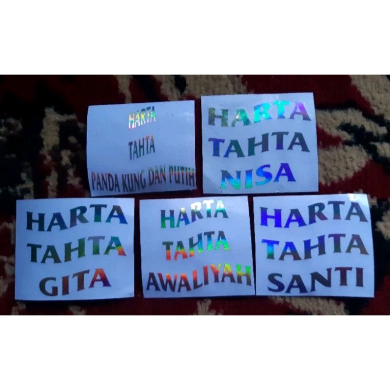 Jual STICKER HARTA TAHTA HOLOGRAM CUSTOM TULISAN SUKA SUKA | Shopee ...
