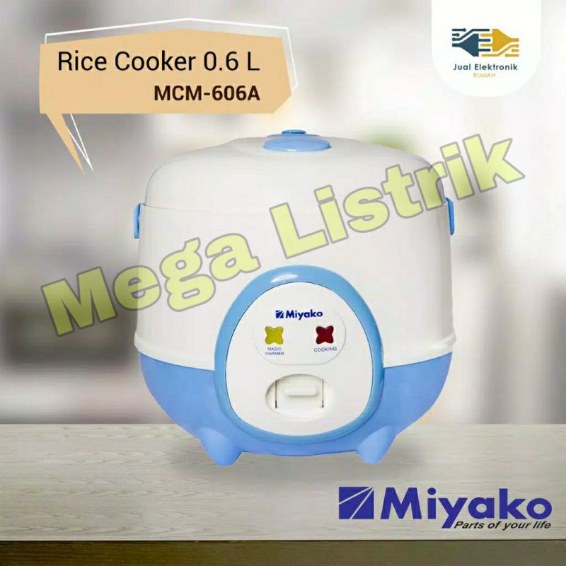 Jual magicom miyako kecil mcm606a 0,6L 3in1 rice cooker miyako kecil ...