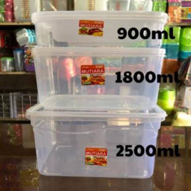 Jual toples sealware box Kotak segi tranparant 900 ml 1800 ml 2500 ml | Shopee Indonesia