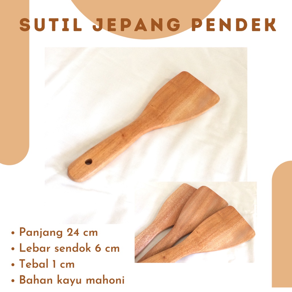 Jual SPATULA KAYU | SUTIL JEPANG PENDEK | SODET KAYU | SENDOK KAYU ...