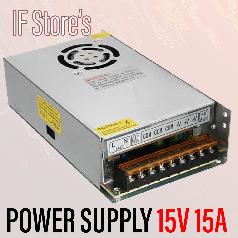 Jual Power Supply 15V 15A Pure (Switching Power Supply 15V 16V 17V 18V ...