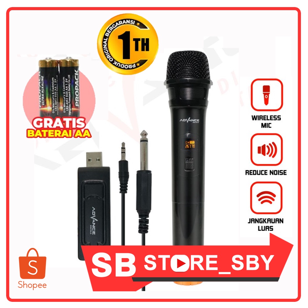 Jual Advance Professional Wireless Microphone Single Microphone MIC 101 ...