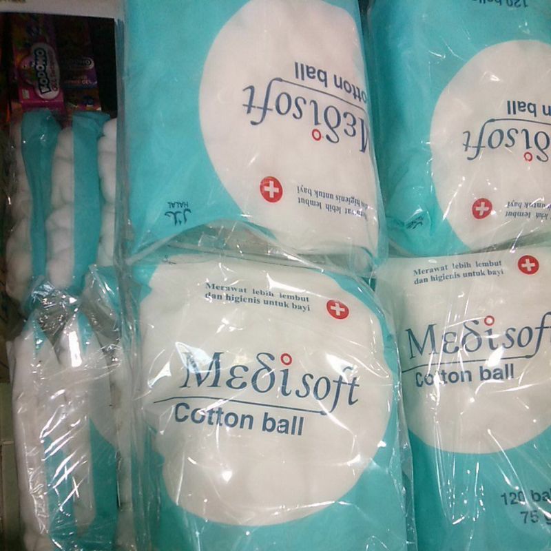 Jual Medisoft Cotton Ball 120 balls 75gr Asli Original / Kapas Bola ...