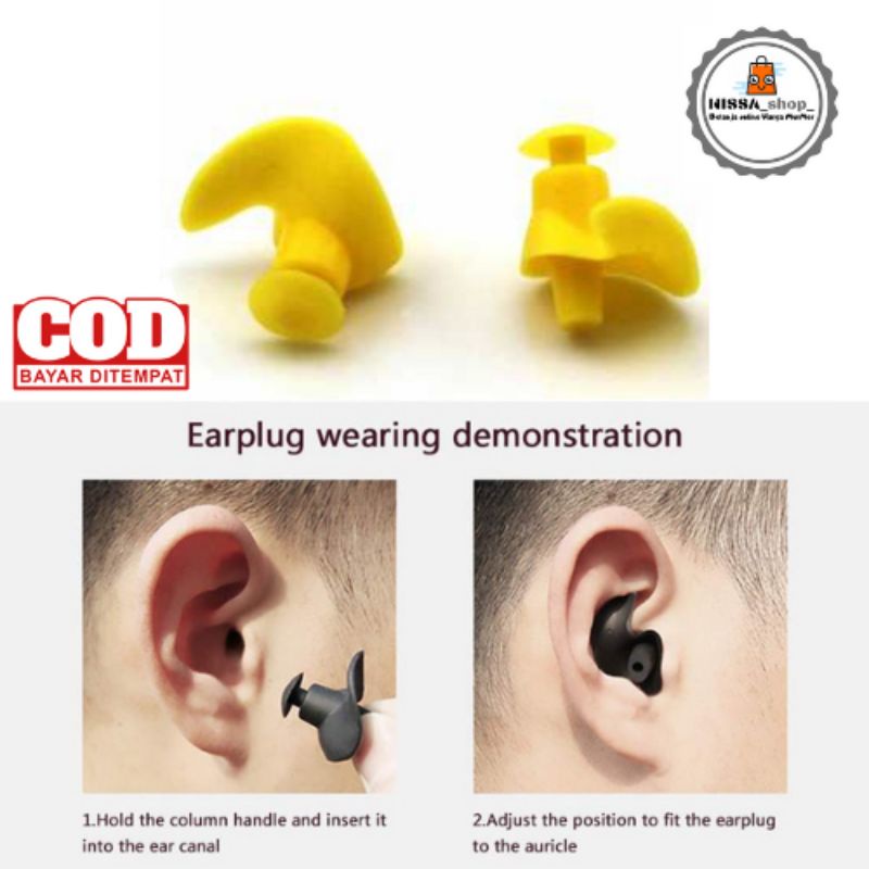 Jual Penutup Telinga Anti Bising Anti Air Ear Plug Earplug Alat Pelindung Renang Aksesoris ...