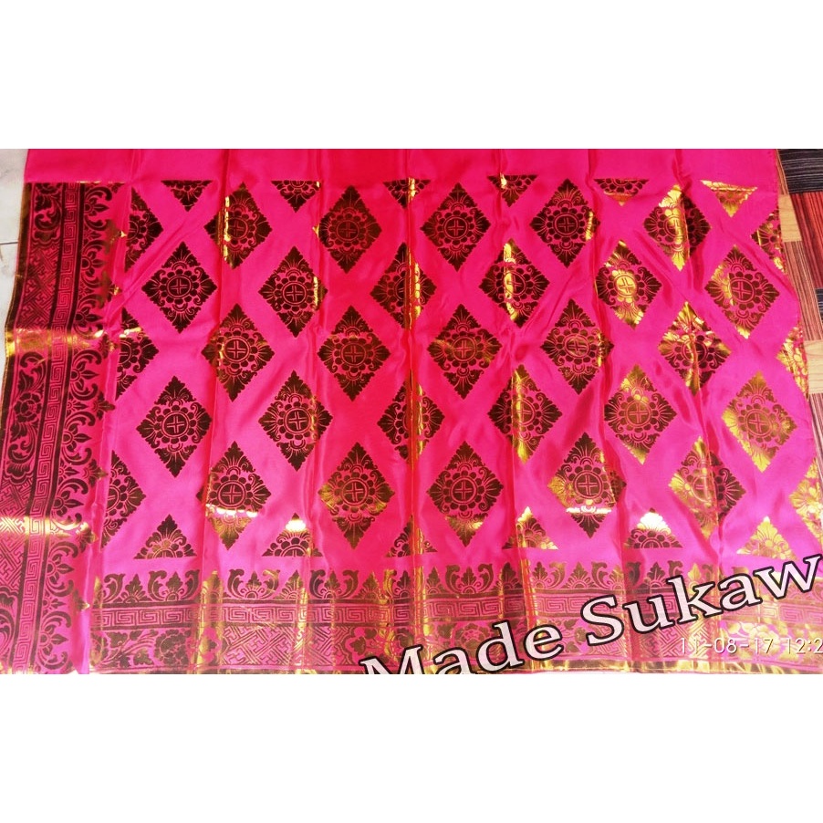 Jual Kain Kamen prada emas bali lembaran motif wajik busana pakaian ...