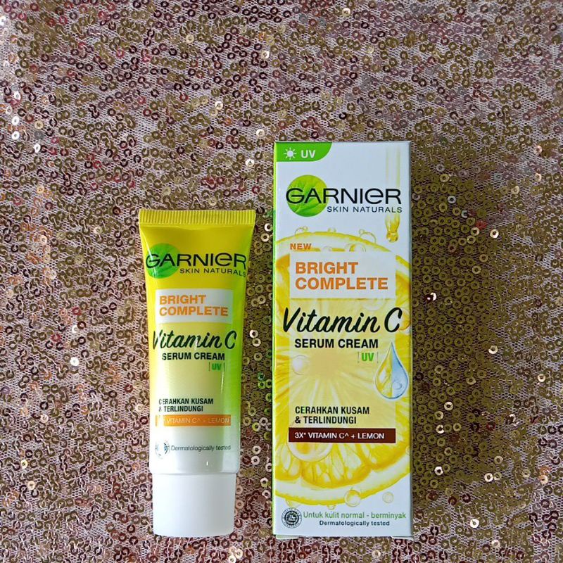 Jual 1PC GARNIER BRIGHT COMPLETE VITAMIN C SERUM CREAM 20 Ml UV @MJ | Shopee Indonesia