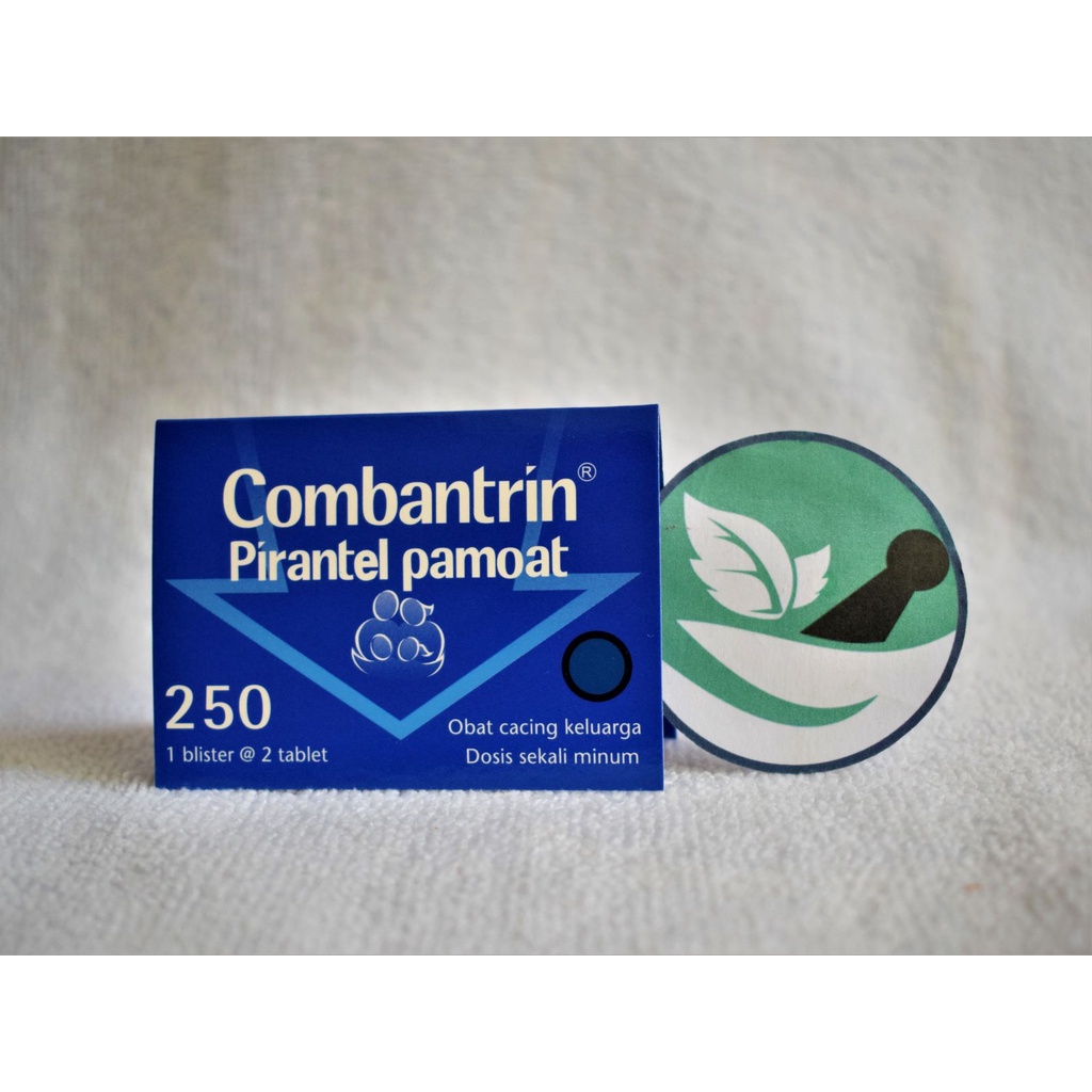 Jual OBAT CACING - COMBANTRIN PIRANTEL PAMOAT TABLET 250MG- 1 Blister ...