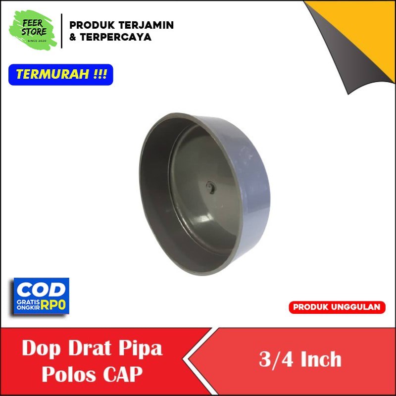 Jual Dop Pipa Polos Lokal Dop Tutup Paralon 2 1/2 sd 6 inch kualitas ...