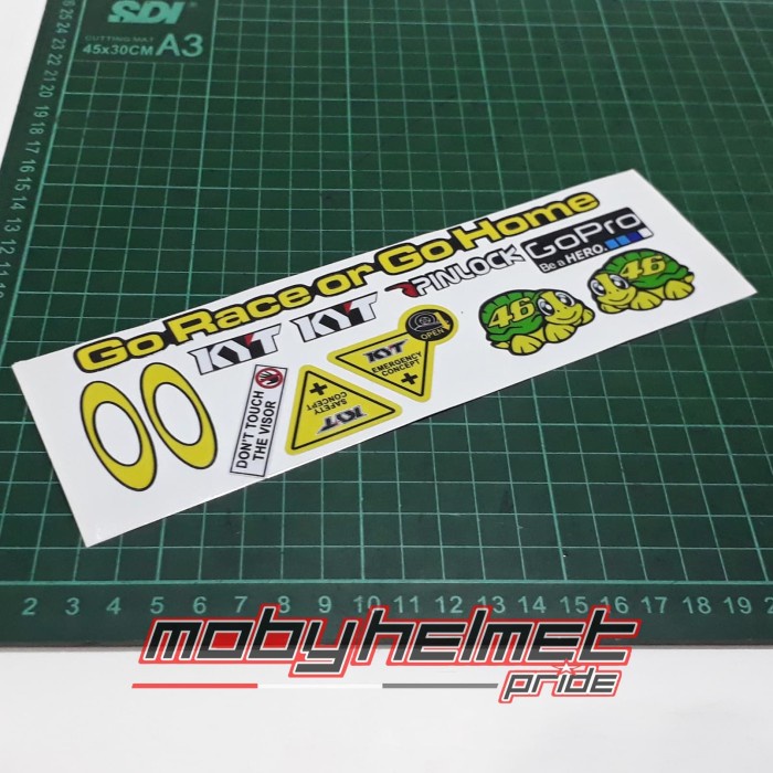 Jual FACE-FULL-HELM- STICKER VISOR SET KYT - STICKER HELM KYT - VINYL ...