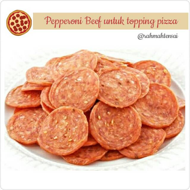 Jual Beef Pepperoni kemasan repackaged 50 gram (untuk topping pizza ...