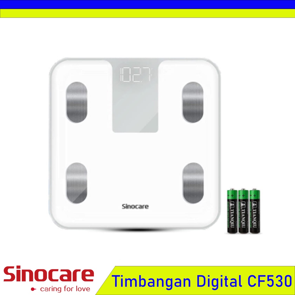 Jual Timbangan Badan Digital Bluetooth Sinocare CF530 Warna Putih ...