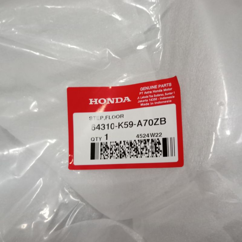 Jual Step Floor Lantai Pijakan Kaki Atas New Vario 150 Led 2018 Generasi Terbaru 64310-K59-A70ZB ...