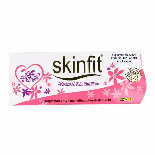 Jual SkinFit Skin Fit Suplemen Kulit Per amplop isi 5 kaplet | Shopee ...