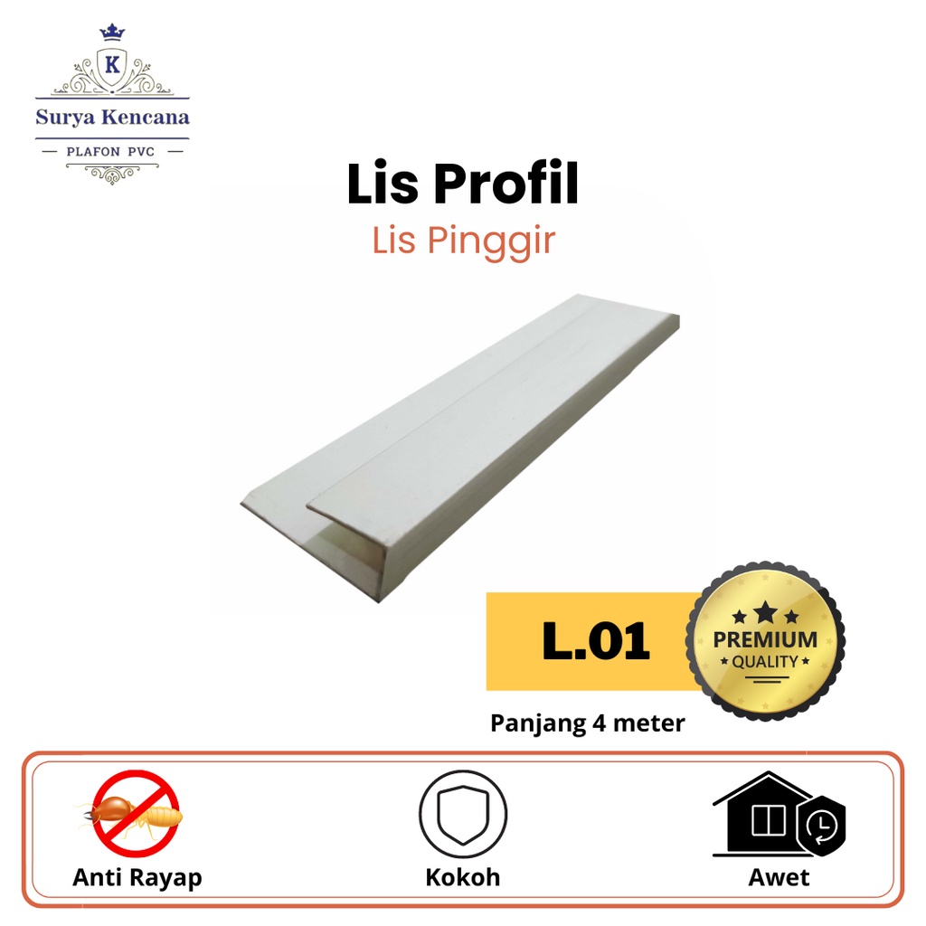 Jual Lis profil plafon pvc L.01 Surya Kencana | Shopee Indonesia