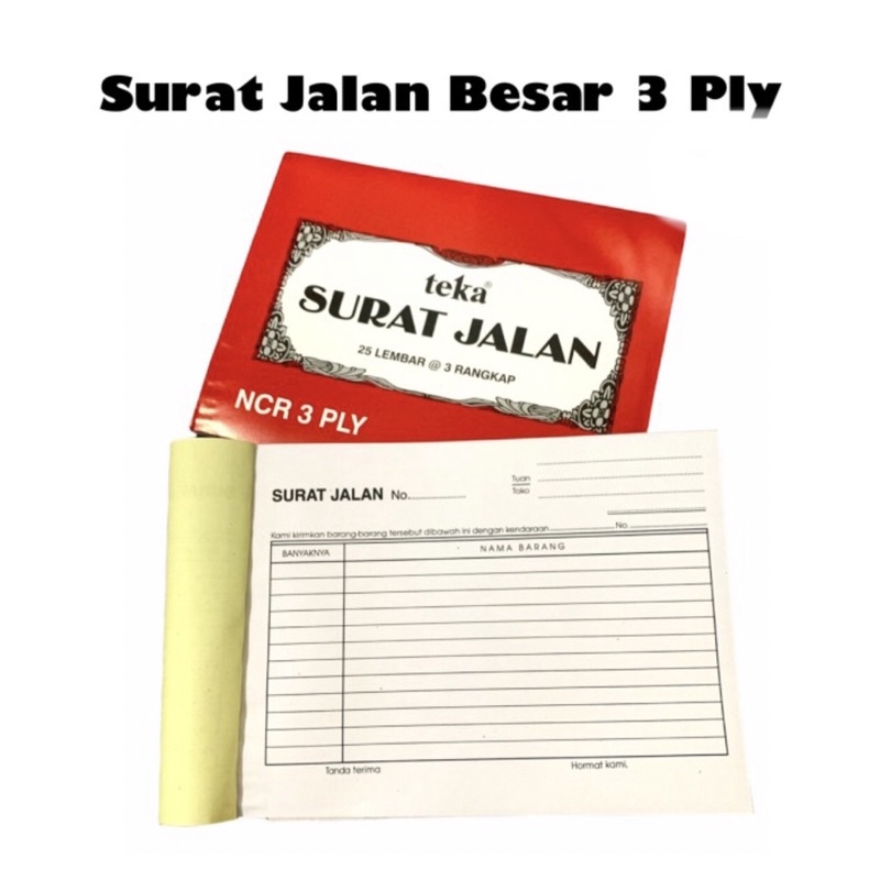Jual [BS 634] Surat Jalan NCR 3 Ply TEKA 3 Rangkap - Surat Kirim Barang ...