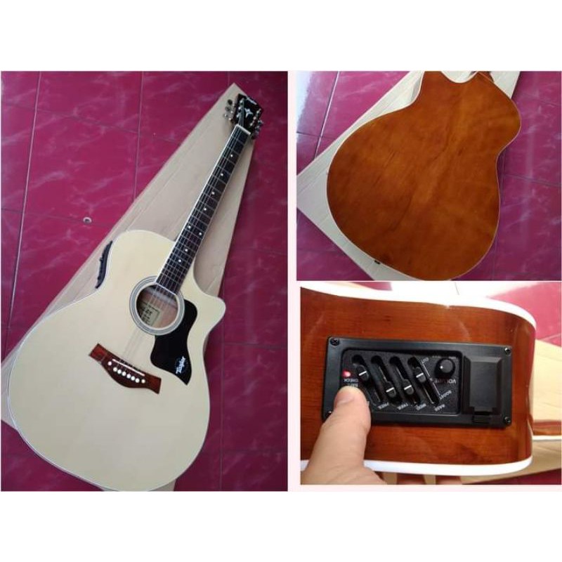Jual COD Gitar akustik elektrik Taylor (lengkap tas, kabel jek,pick ...