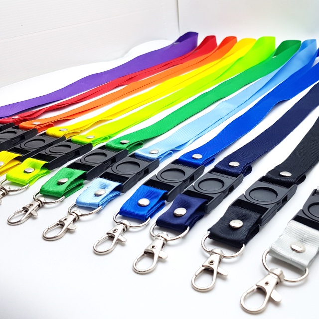 Jual tali lanyard id card lebar 2 cm gantungan kartu id kalung idcard ...