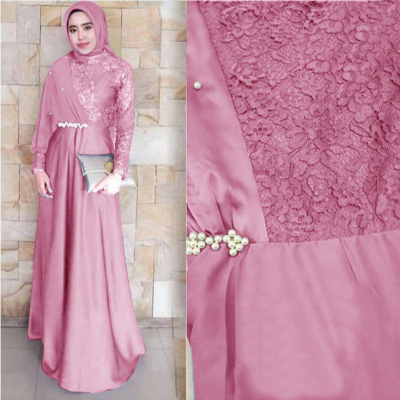 Jual MAXY SANTIKA / DRESS PESTA / DRES BRUKAT CAVALI MEWAH / DRES NIKAHAN / PARTY DRESS / MAXI ...