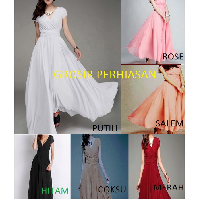 Jual dress hitam / gaun pesta black / maxi longdress / fashion murah ...