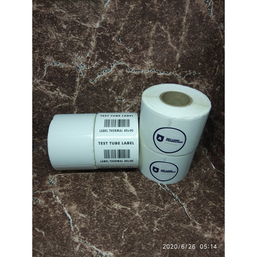 Jual Stiker Thermal 4x3 - Sticker Thermal 4x3 - Label Barcode Thermal ...