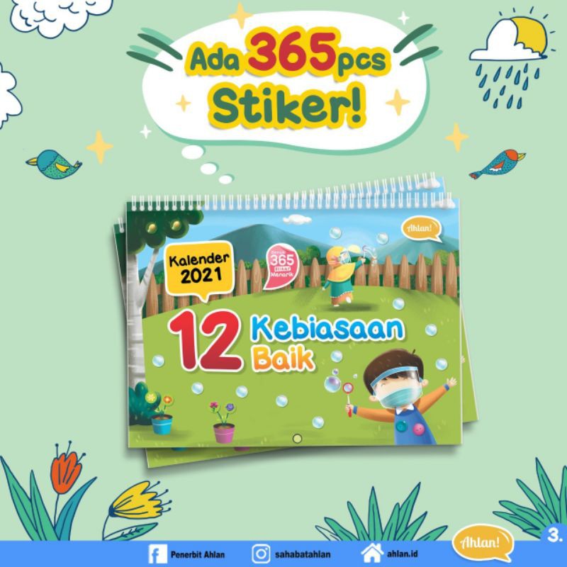 Jual Kalender Dinding Ahlan 2021 Kalender Anak Muslim Kado Anak ...