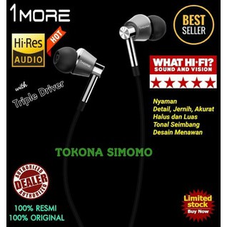 Jual 1MORE Triple Driver Hi-Fi In-Ear Headphones 100% Resmi & Original | Shopee Indonesia