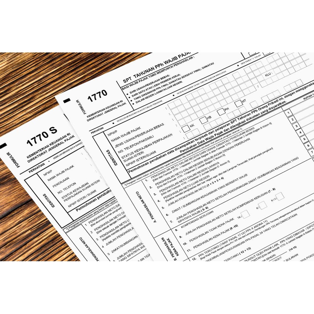 Jual Formulir Laporan SPT Tahunan 1770 Polosan atau S/SS | Shopee Indonesia