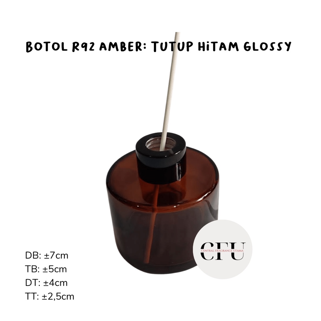Jual Botol Diffuser 100ml Coklat Tutup Hitam Glossy & Doff (Kode R92 Amber) | Shopee Indonesia