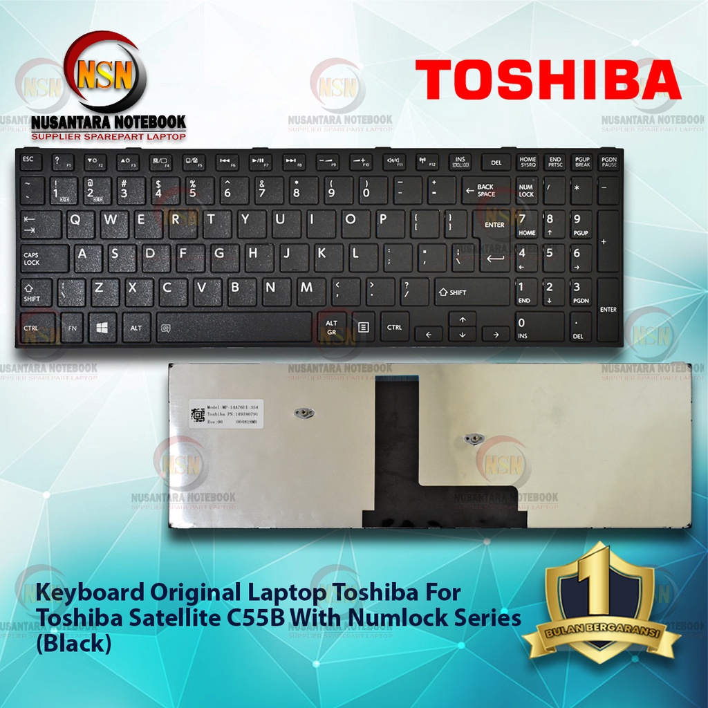 Jual Keyboard Original Laptop Toshiba Satellite C55B UK Enter Besar ...