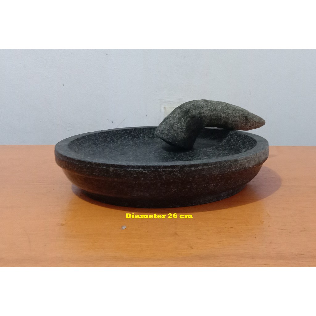 Jual Cobek batu 26 cm plus mutu ulegan Cowet batu alam berkualitas ...