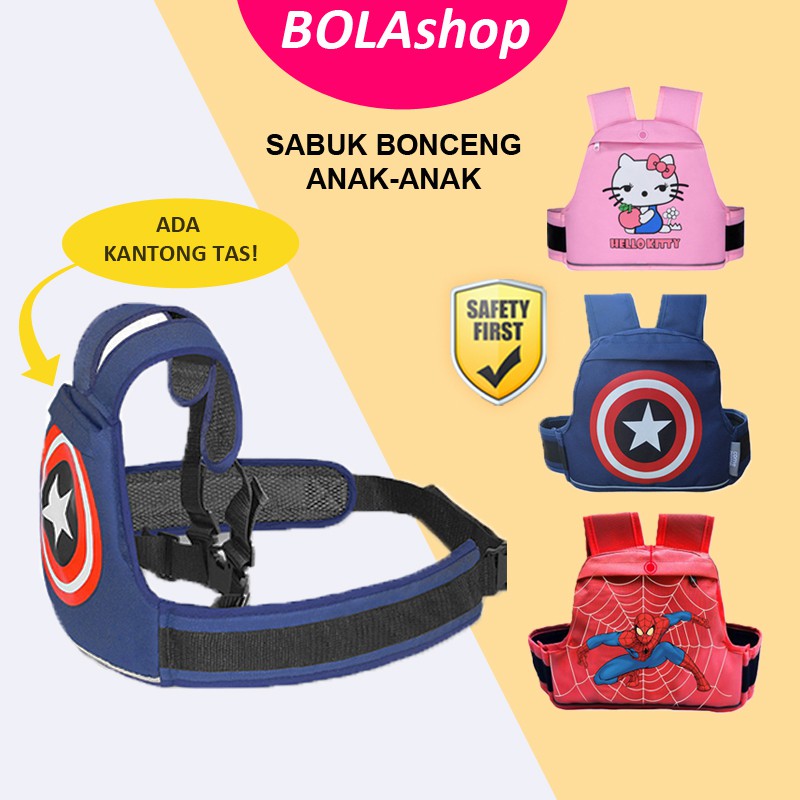 Jual Sabuk Bonceng Anak / Sabuk Motor Anak Depan dan Belakang / Sabuk ...