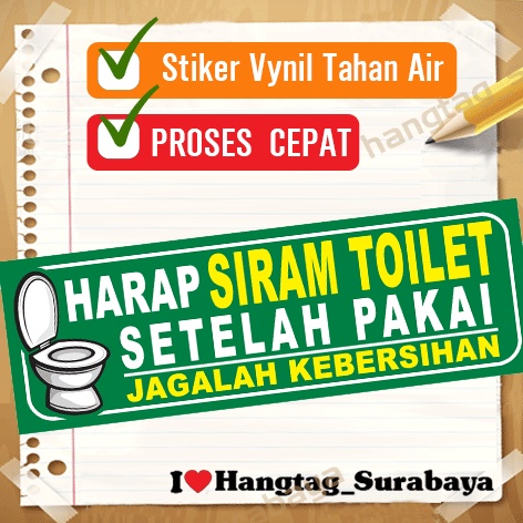 Jual STIKER HARAP SIRAM TOILET SETELAH PAKAI - JAGALAH KEBRSIHAN ...