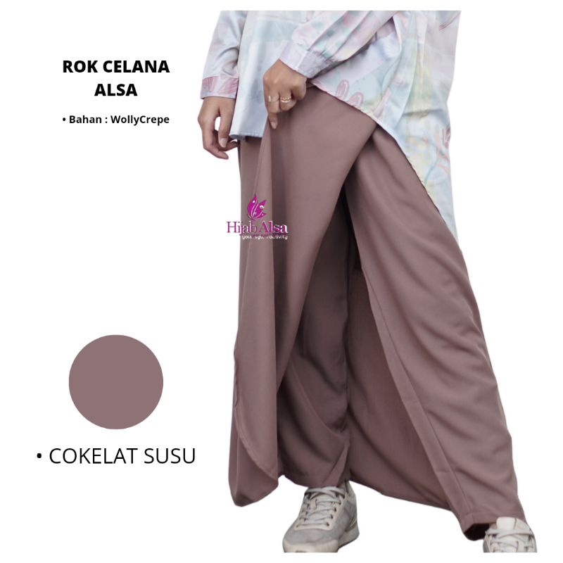 Jual ROCELA ROK CELANA ALSA HIJAB ALSA RONA SERIES WARNA COKELAT SUSU | Shopee Indonesia