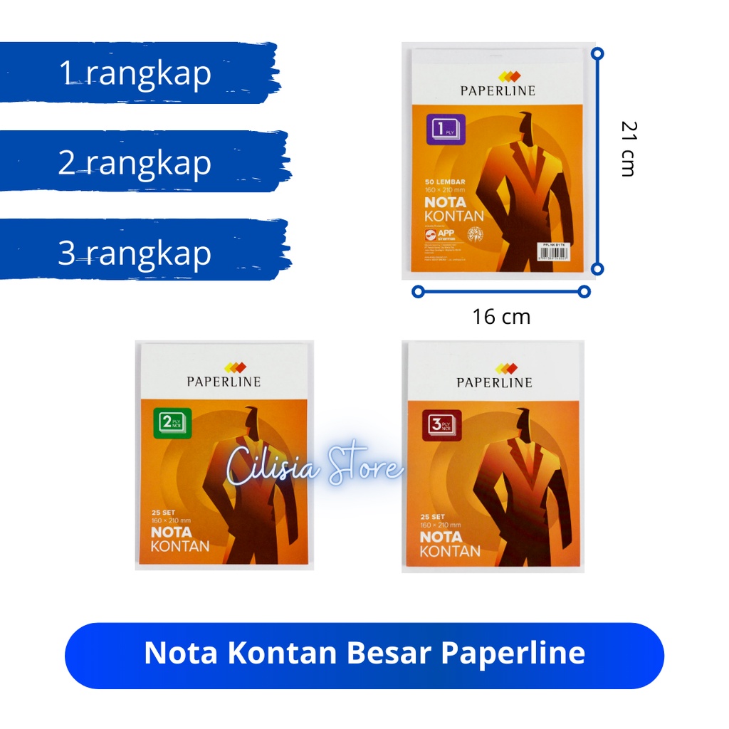 Jual Nota Kontan Besar Paperline NCR 1, 2, 3 ply / Buku Nota Besar Buku ...