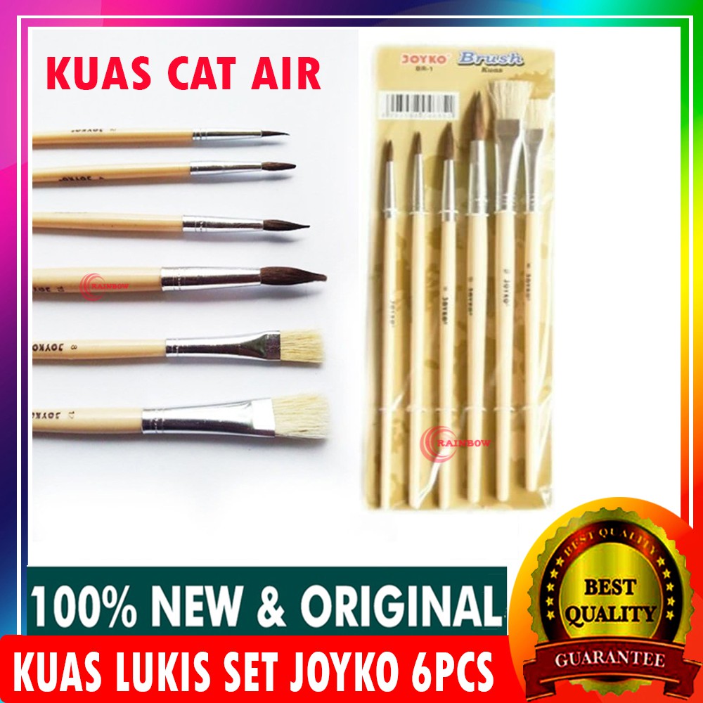 Jual Joyko kuas lukis set 6 Kuas Lukis Joyko BR-1 Mix Brush set 6 pcs ...
