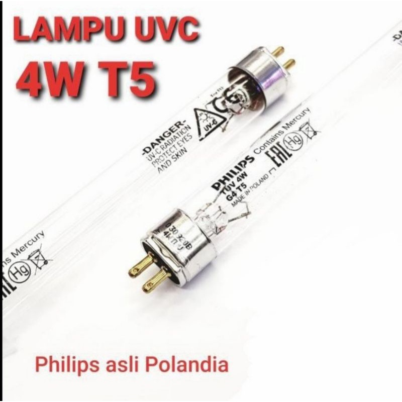 Jual Philips Lampu TL UV Sterile 4W T5 UVC Untuk Sterilizer Crown UV | Shopee Indonesia
