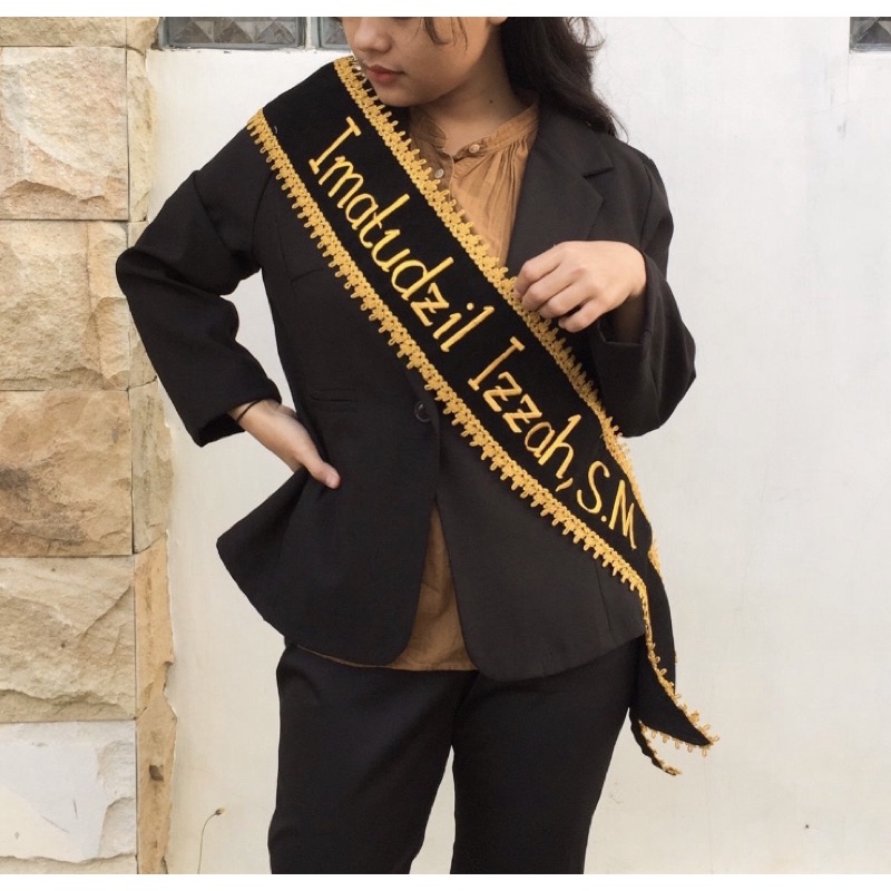 Jual RENDA Slempang sash / selempang wisuda bordir wisuda RENDA ...