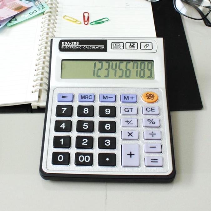 Jual Kalkulator Besar Layar Lebar Kalkulator Dagang 12 Digits Free ...