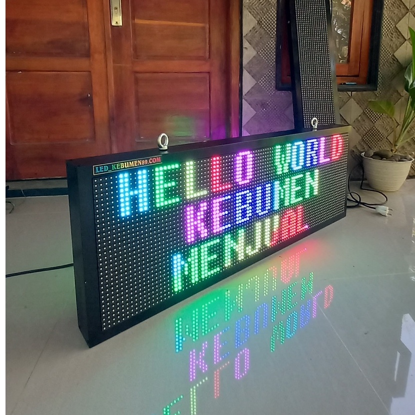Jual running text outdoor Full colur RGB 2 sisi double sided 100cm x ...