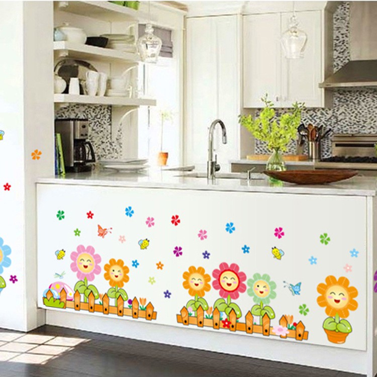 Jual RELIZA WALL STICKER PAGAR BUNGA MATAHARI SUN FLOWERS AY7101 ...