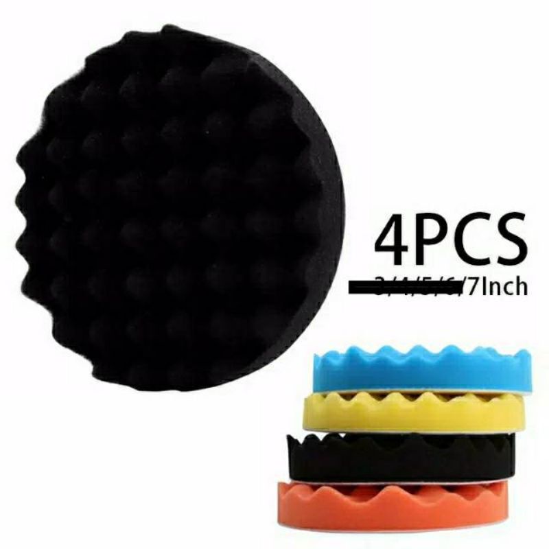 Jual Busa Poles Body Set Motor Mobil 4 Pcs 7 Inch Polish Wax Sponge ...