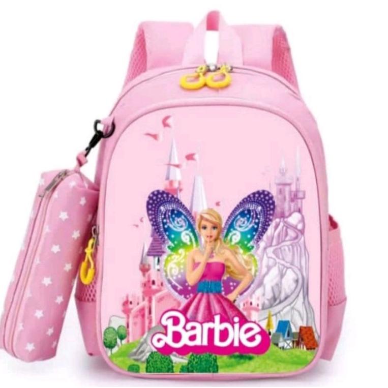 Jual I-OLU) ♥) Tas Ransel Anak Sekolah Karakter Barbie Terbaruh TK SD ...